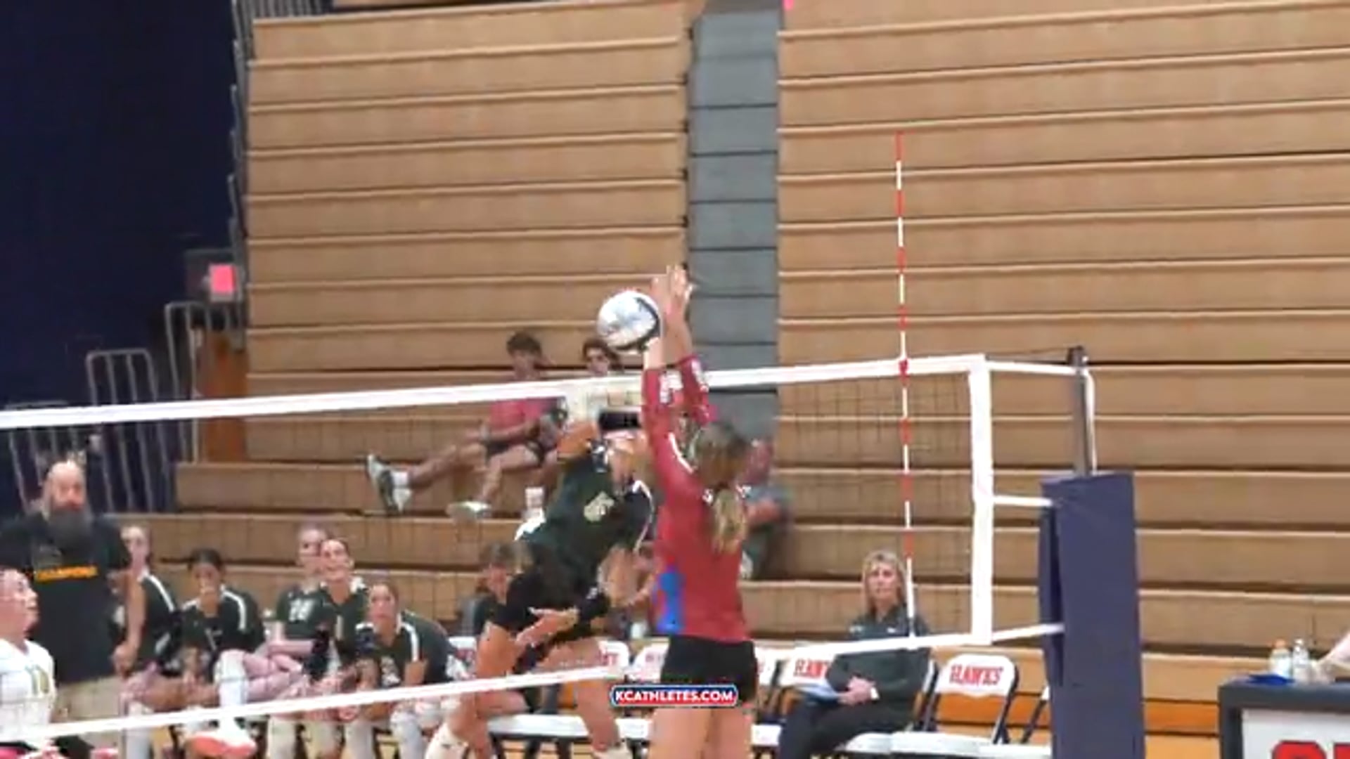 Julia Kinney with the kill - KC Athletes